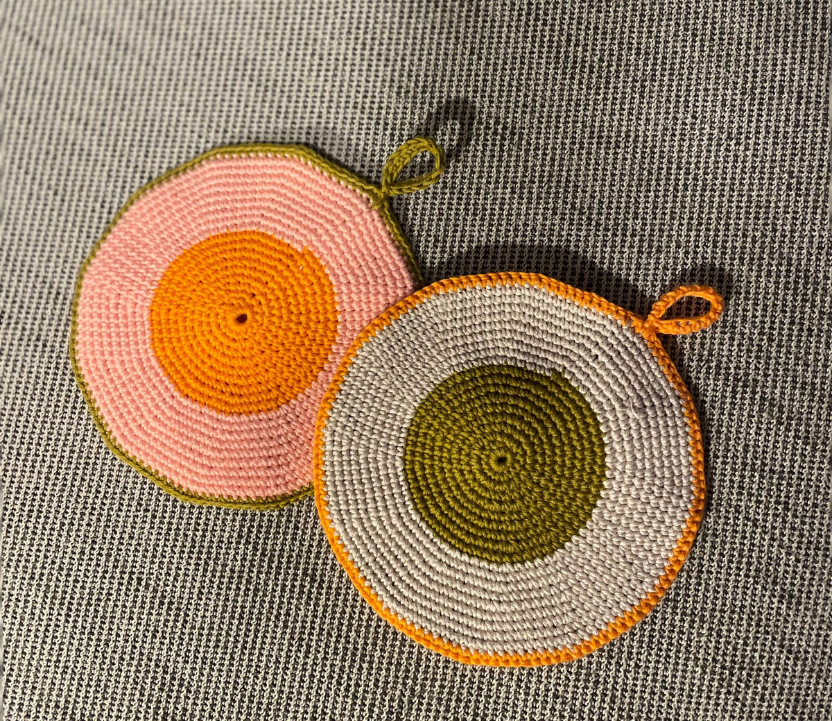 Kit de crochet (débutant+) - Maniques en coton bio